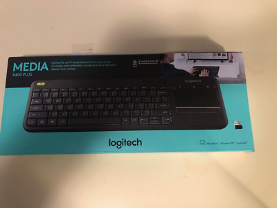 Logitech K400 Plus Wireless Keyboard for PC/TV/Laptop w/Touchpad Plus ...
