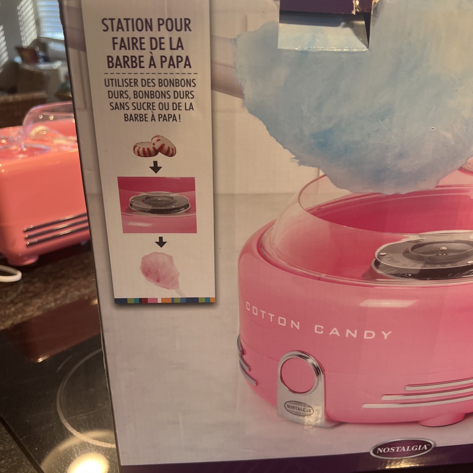 Nostalgia Hard Candy Cotton Candy Machine New Open Box Missing 1 Candy ...