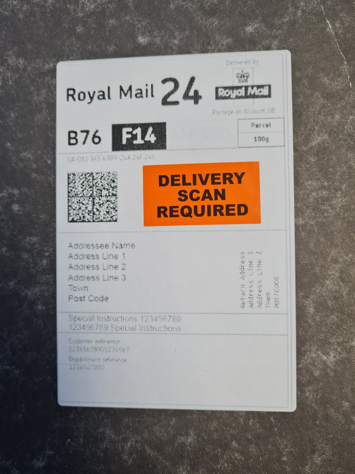 Delivery Scan Required Me Confirmation Sticker Royal Mail Label Large ...