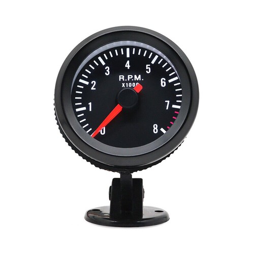 12V 2" 52mm LED Car Rev Counter Tacho Tachometer Pointer Gauge Meter 0 ...