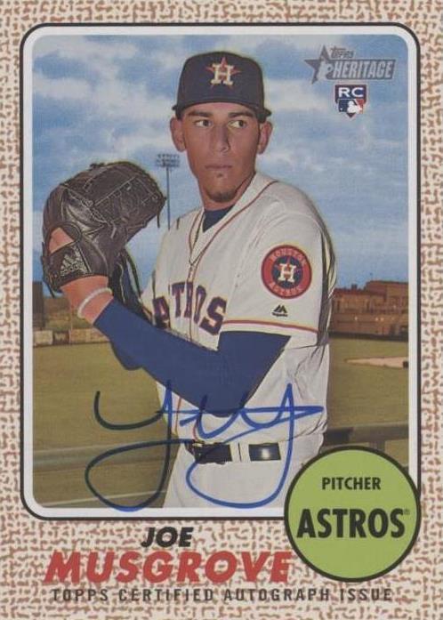 2017 Topps Heritage - Real One Autographs Joe Musgrove #ROA-JM (AU, RC ...