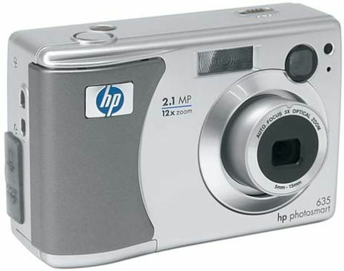 WORKING SILVER HP PHOTOSMART 635 2.1MP 12X ZOOM DIGITAL CAMERA WITH ...