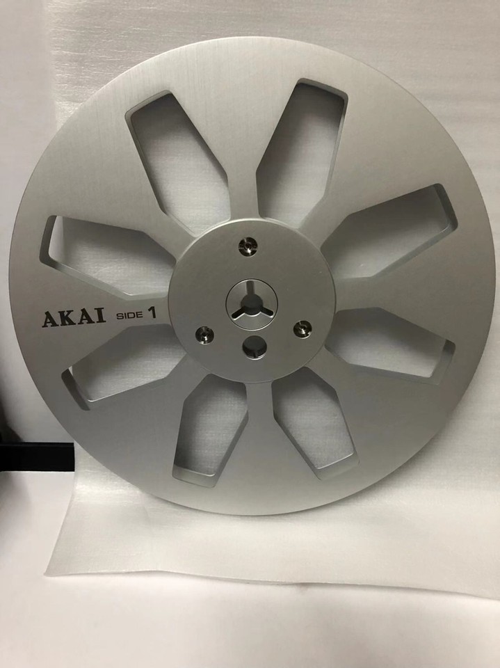 New One Pair Sliver Akai 7'' tape reel Light Metal Aluminum Take Up ...