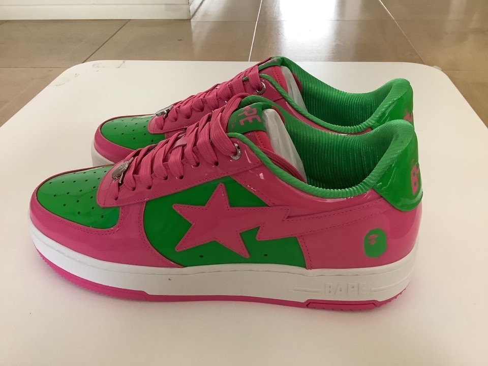 Authentic a bathing ape bape bape sta #1 pink men’s US 9.5 pink new ...