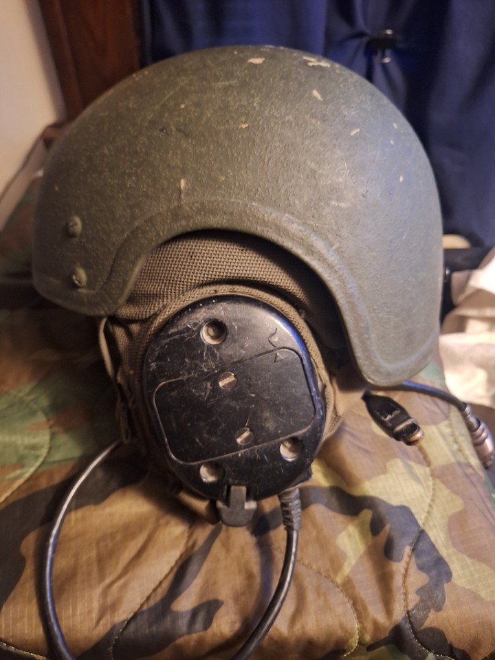 Large CVC Military Combat Vehicle Crewman Tanker Helmet W/ Comms Liner ...
