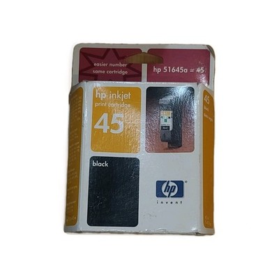 1 Genuine HP 45 Black Ink Cartridge 51645A NEW OEM Opened Box Expired ...