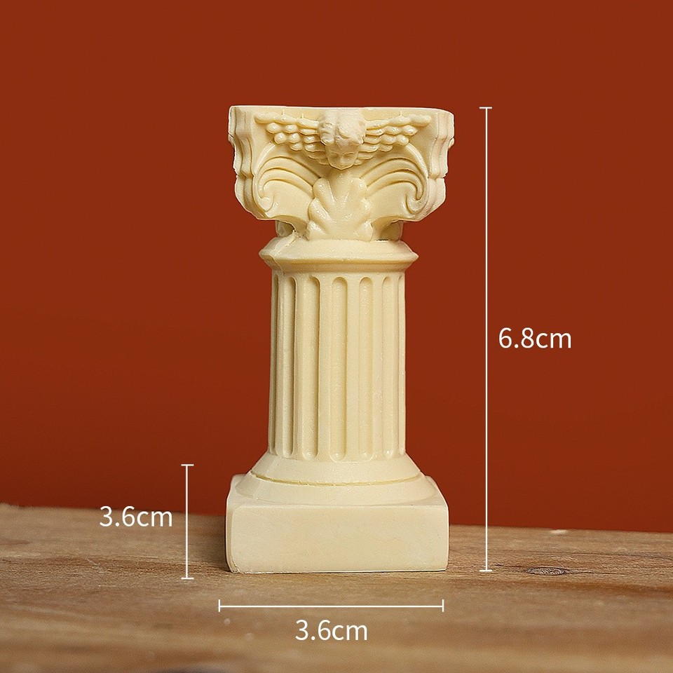 Charming Roman Column Candle Holder with Little Angel for Living Room ...