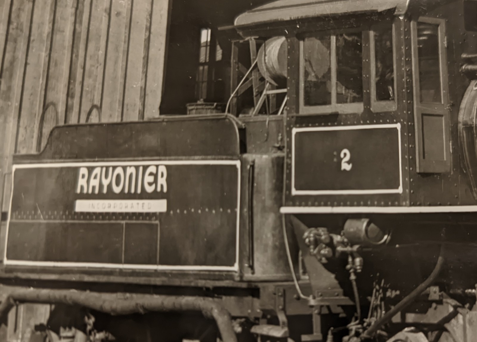 Vintage 8x10 Photo Rayonier Incorporated Logging Railroad Steam ...