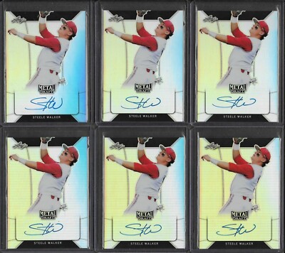 2018 Leaf Metal STEELE WALKER Silver Prismatic Auto RC Rangers | eBay