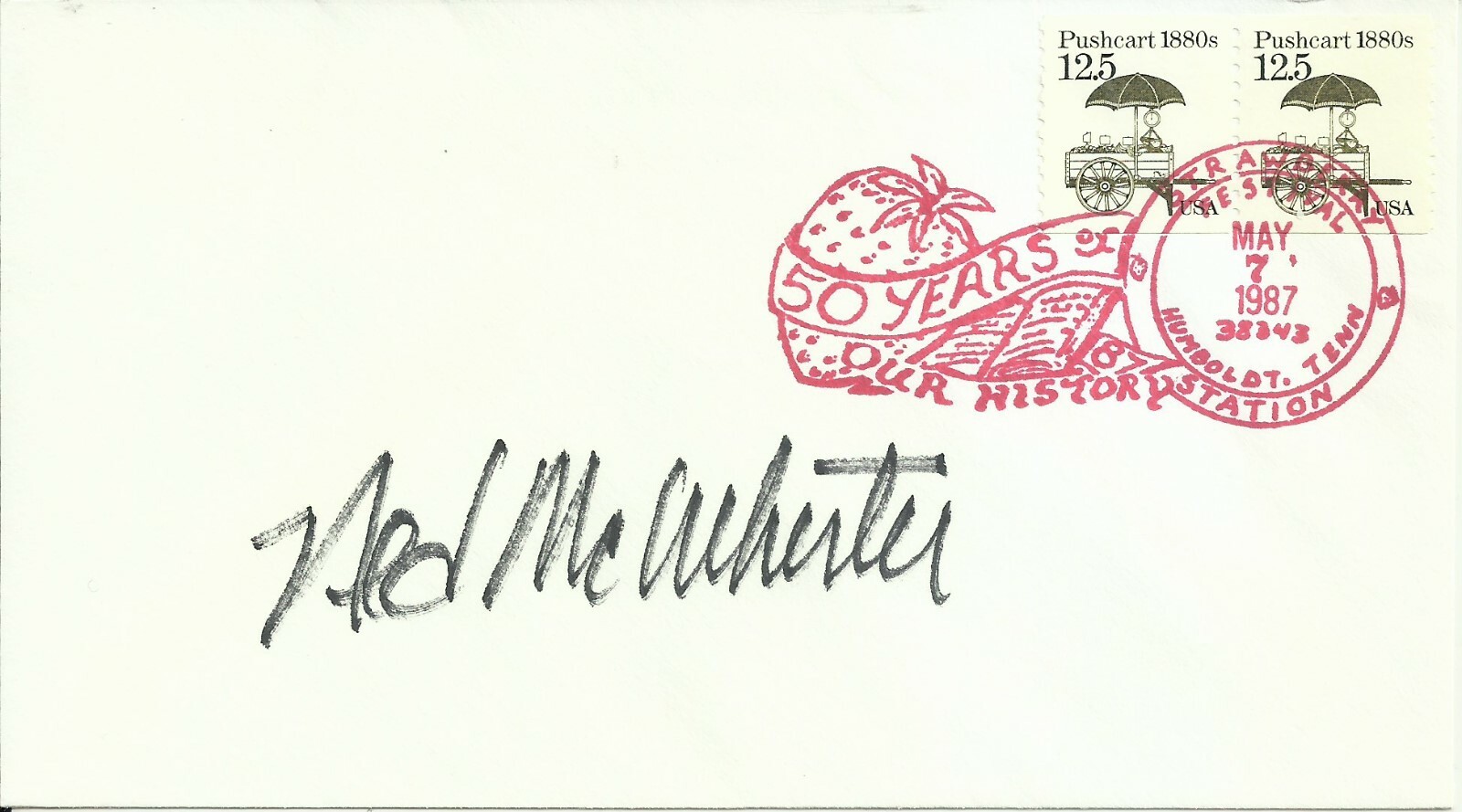 Ned McWherter Governor of Tennessee Autograph Signed Event Postal Cover ...