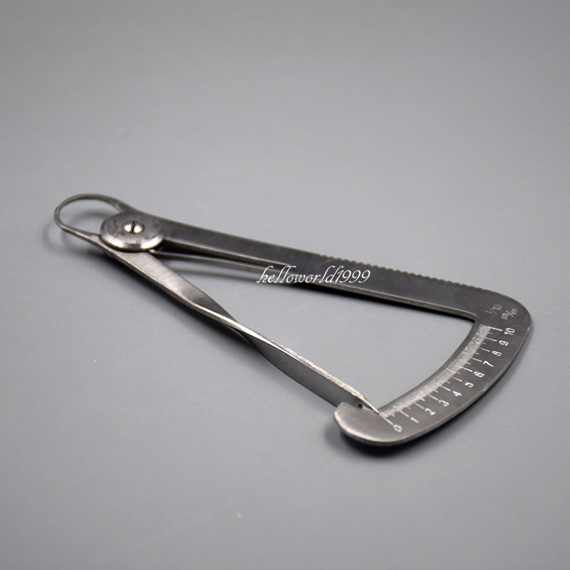 Dental Lab Wax Steel Metal Crown Gauge Caliper Ruler Measuring Scale ...