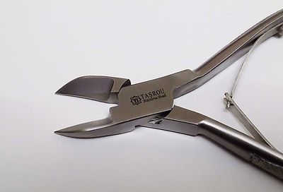 NAIL Cutter, Nippers 4",STAINLESS, STRAIGHT JAWS, DOUBLE SPRING, Tasrou ...
