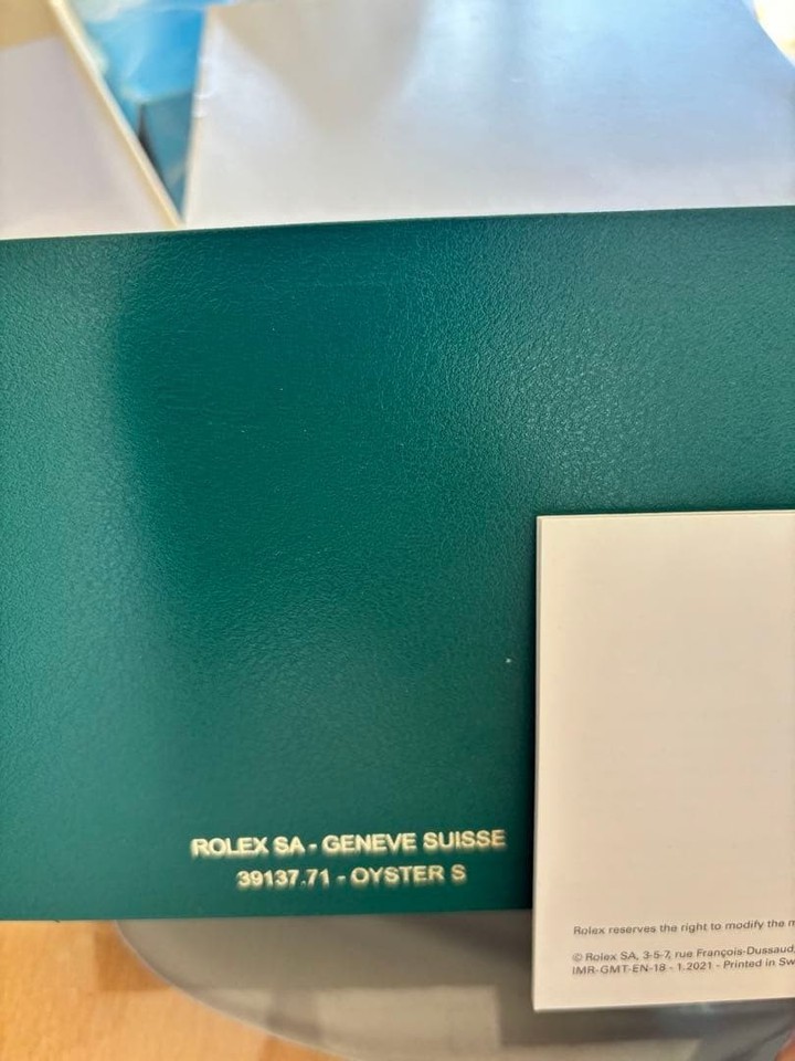 Rolex Watch Box Green Leather Outer Case Tag Booklet For GMT-Master ...