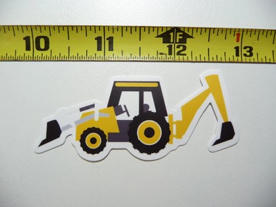 CARTOON BACKHOE FRONT END LOADER SMALL STICKER DECAL HEAVY EQUIPMENT | eBay