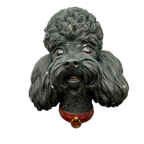 Bossons England Black Poodle Dog Chalkware Head Vintage 1968 UK Wall ...
