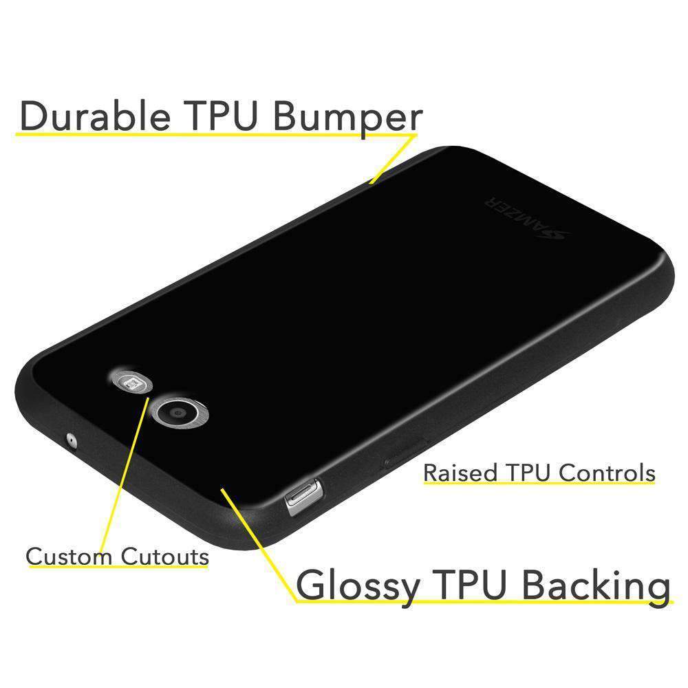 AMZER Soft Gel Pudding TPU Case - Black for Samsung Galaxy J3 Emerge SM ...