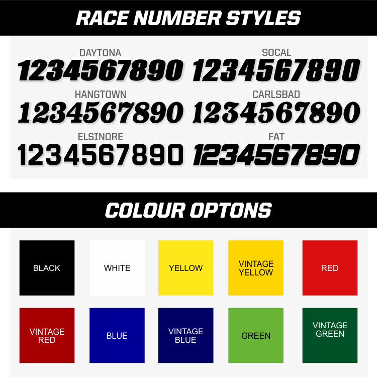 HONDA CR125 CR250 CR500 1980 - 2001 EVO-MX VINTAGE MOTOCROSS NUMBER ...