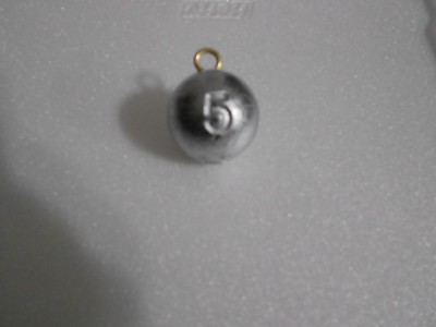 40- 5 OZ LEAD CANNON BALL BRASS EYE SINKERS | eBay