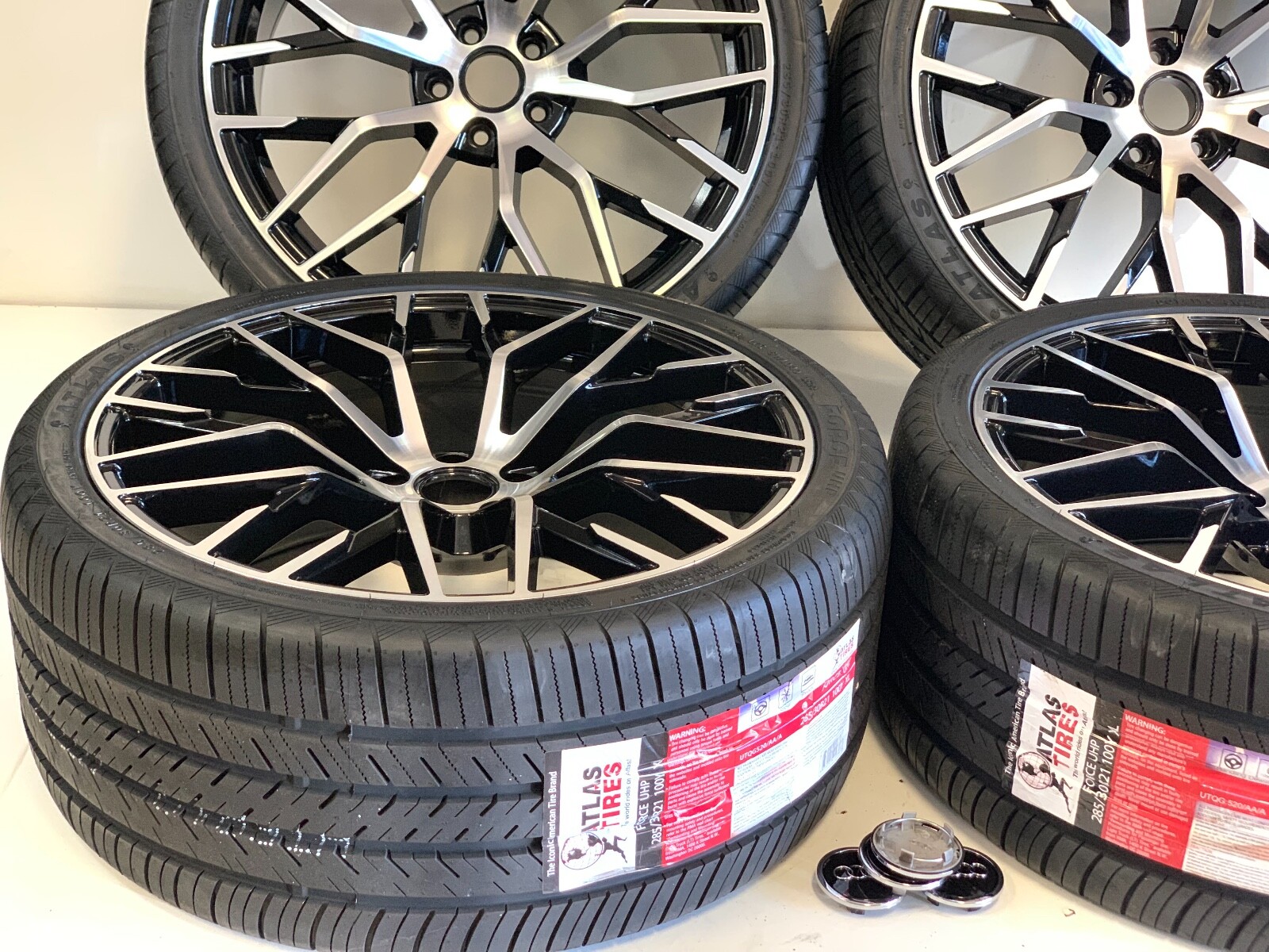 21" WHEELS RIMS SPOKE FIT AUDI 59007 S LINE A8 S8 R8 A6 S6 A5 S5 BLACK ...