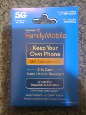 1 Bring Your Own Phone To Walmart Family Mobile Kit Verizon Nano Sim ...