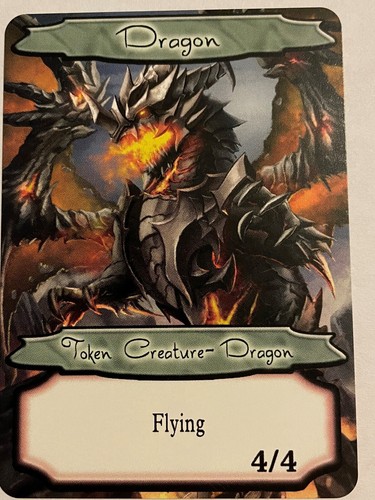 MTG dragon token custom 4/4 Flying | eBay