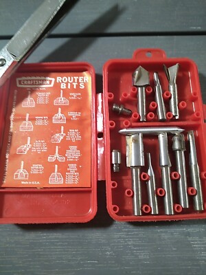 Vintage Craftsman Router Nine Piece Bit Set | eBay