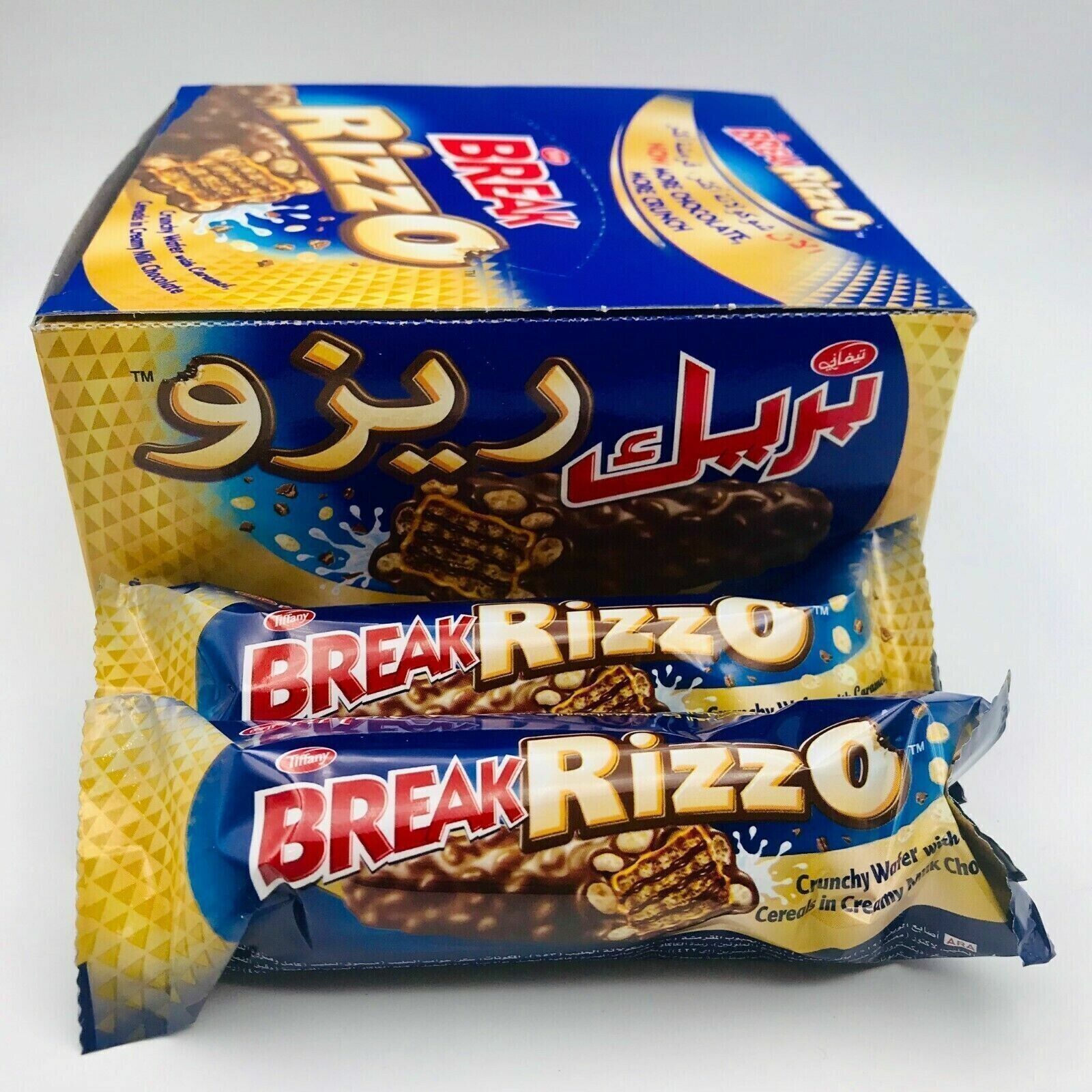 12x Tiffany Break Rizzo Gaufrette Croquante Au Caramel 35g - شوكلاته ...