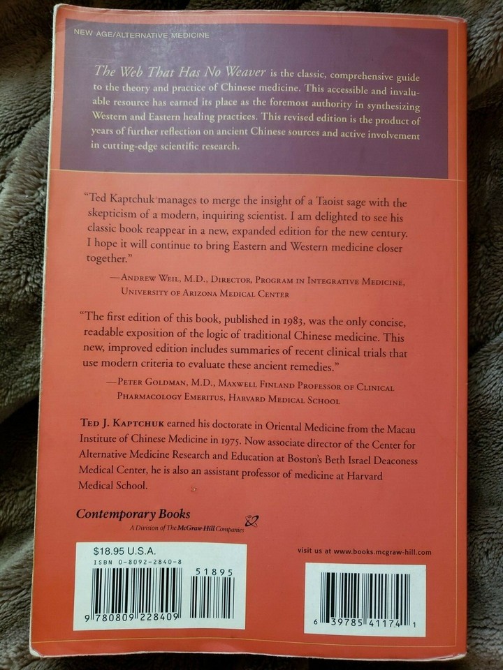 The Web That Has No Weaver - Understanding Chinese Medicine by Ted J ...