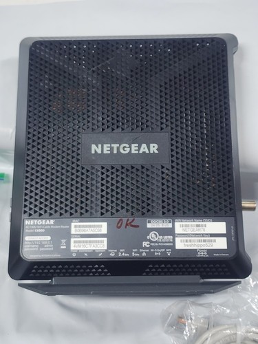 NETGEAR C6900 Nighthawk Ac1900 Cable Modem Router Xfinity Charter Time ...