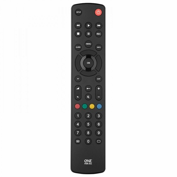 One For All URC1210 Contour TV Universal Remote Control - Black for ...