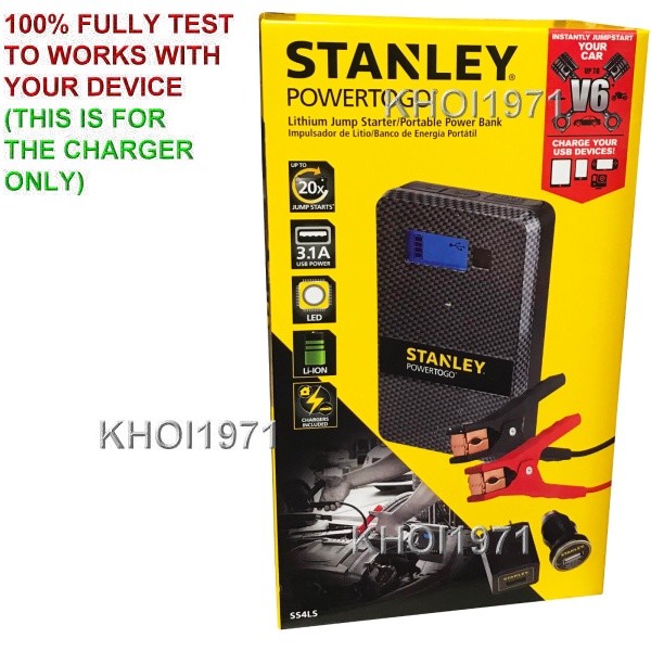 WALL charger AC adapter for SS4LS Stanley Simple start car jump starter ...