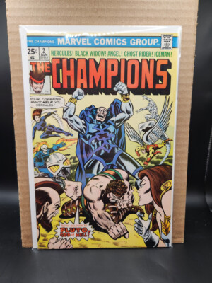 Champions #2 Ghost Rider Hercules Black Widow Marvel 1976 combined ...