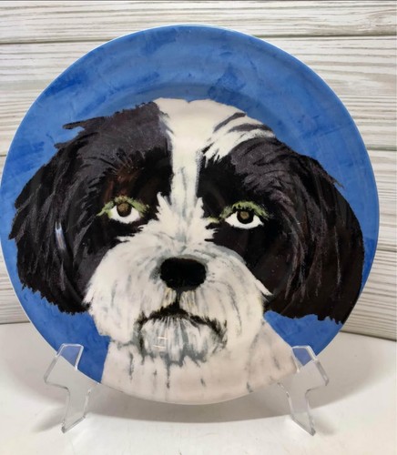 Anthropologie Plate Dessert Plate By Carole Akins Dog Sadie Lhasa Apso ...