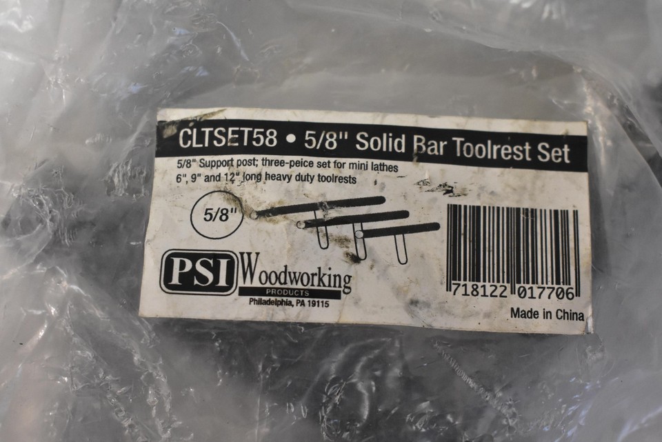 PSI Woodworking CLTSET58 5/8 Solid Bar Toolrest Set For Mini Lathes ...