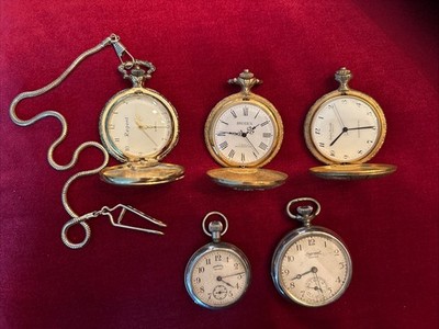 Vt 5 Pocket Watch Gold Tone Untested Regent Brodex Andre Rivalle ...