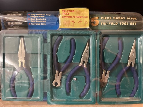 Jewelers Pliers Set 5 Pieces Wire Working Hobby Crafts Tools-NOS- (F ...