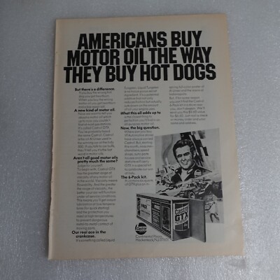 Vintage Print Ad Castrol Motor Oil Sports Illustrated Oct 18, 1971 | eBay
