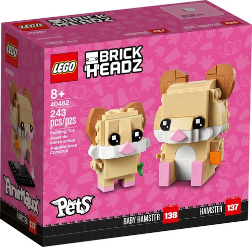 LEGO 40482 - BrickHeadz Pets Hamster & Baby Hamster Set - New, Sealed ...