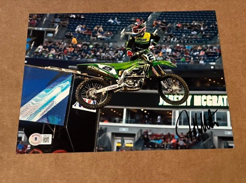JEREMY MCGRATH SIGNED 8X10 PHOTO BECKETT BAS MOTORCROSS SUPERCROSS #3 ...