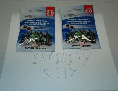 Lot of 2 DISNEY INFINITY Power Disc Packs 2.0 Marvel Super Heroes ...