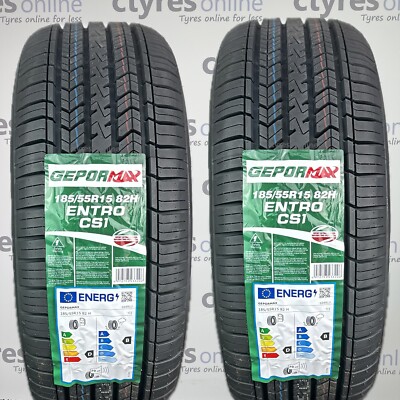 2 X New 185 55 15 GEPROMAX CS1 82H 185/55R15 1855515 *B WET GRIP* (2 ...