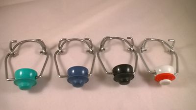 Swing top caps - black, white, blue or green plastic swing top caps | eBay