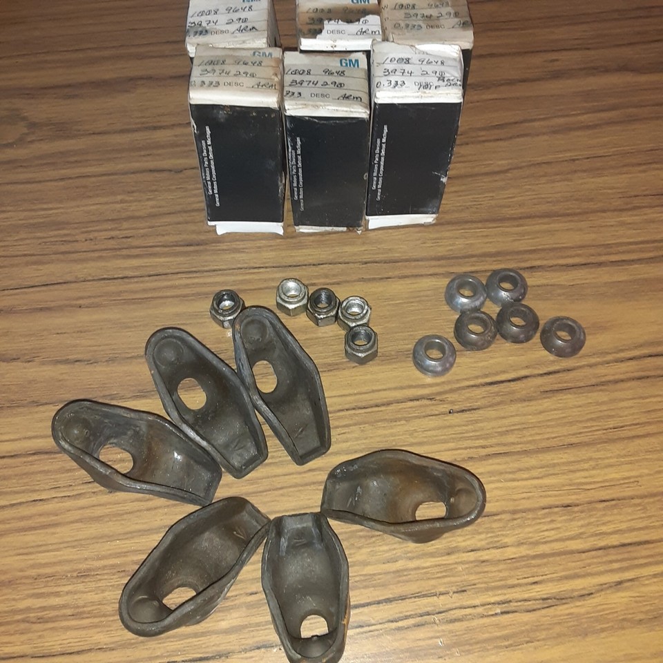 6 NOS GM 3974290 Rocker Arm w/Ball 1955-89 Small Block Chevy 283 302 ...