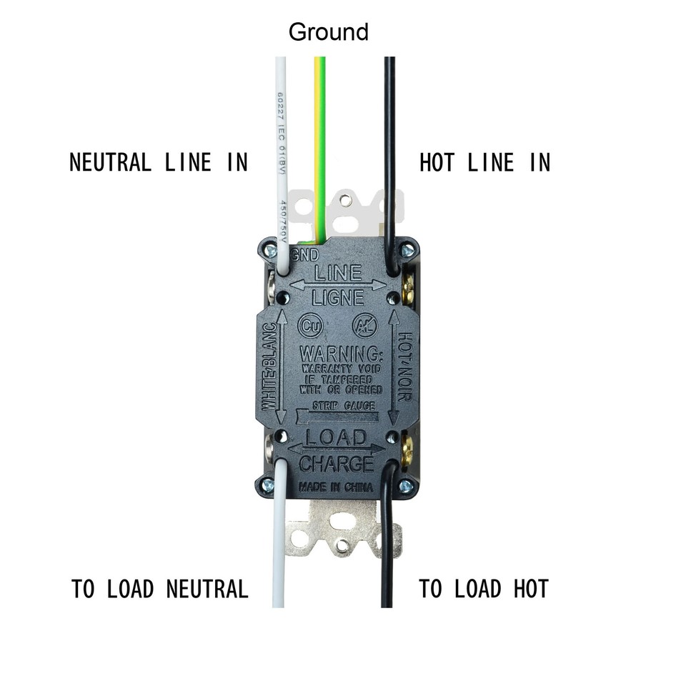 GFCI Outlet 20amp Weather Tamper Resistant White Receptacle US with ...