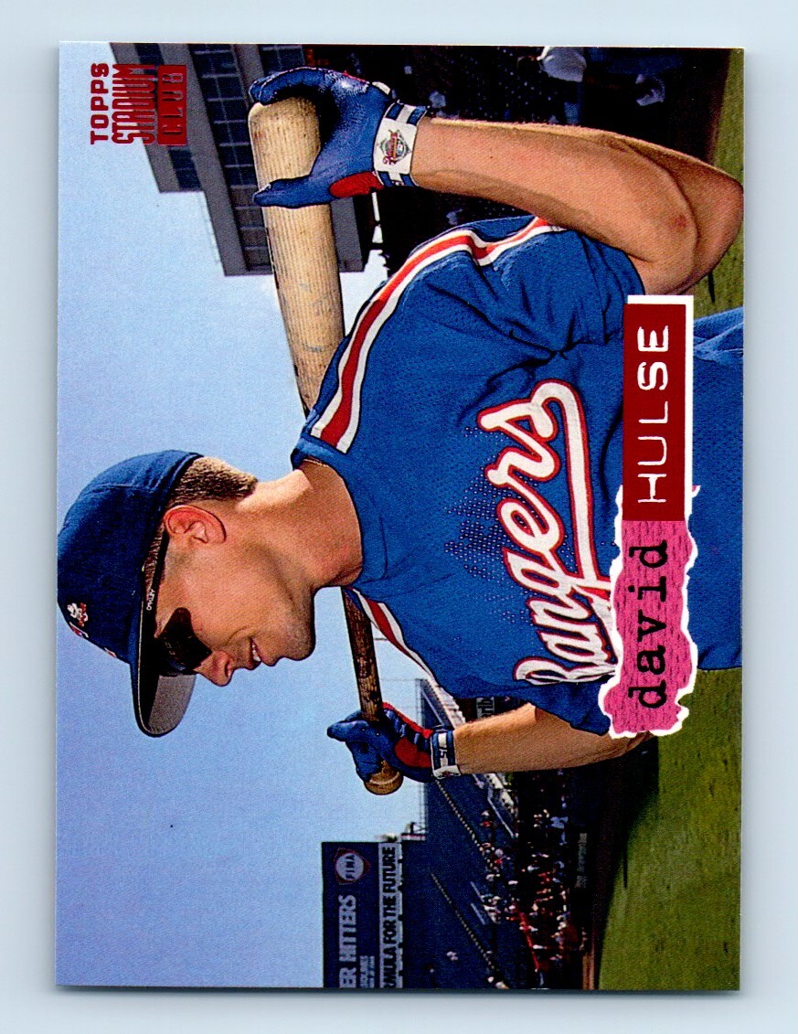 1994 Topps Stadium Club David Hulse Texas Rangers #449 | eBay
