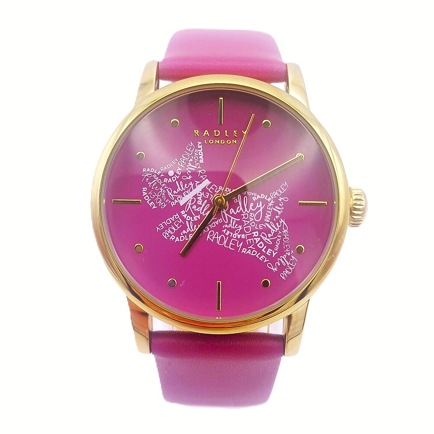 Radley Calligraphy Ladies Watch Leather Strap Gold Plated RY21628A RRP ...