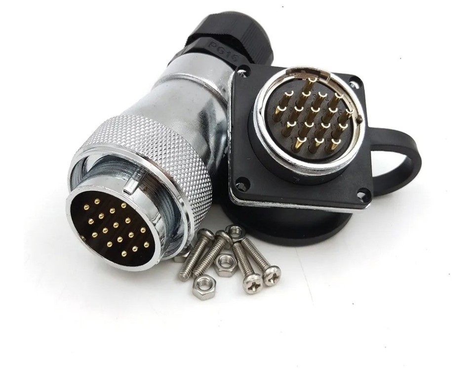 WS28 17pin Waterproof Connector, IP67 AC DC Aviation Power Cable ...