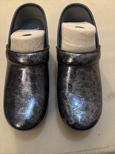 DANSKO Women's Clogs Purple Black Marble Patent Leather Size 39 | eBay