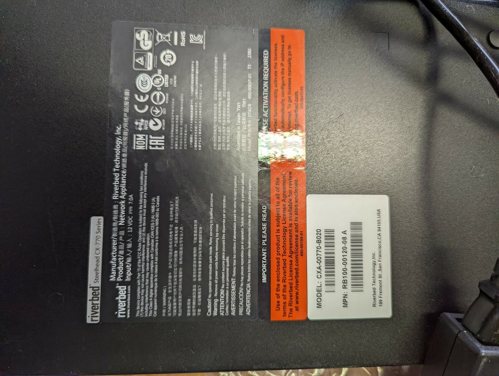 Riverbed steelhead CX-770 Series Modell CXA-00770-B020 | eBay