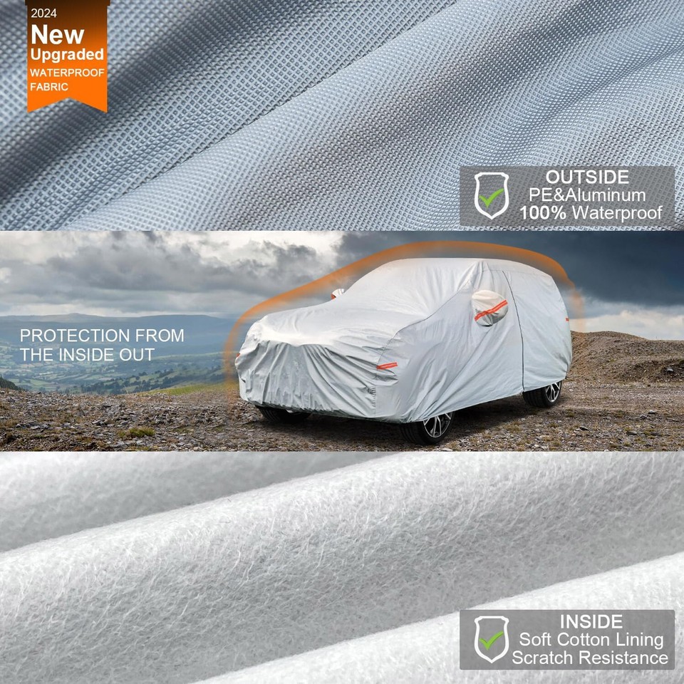 Kayme 6 Layers Hatchback Silver Car Cover Waterproof | eBay UK